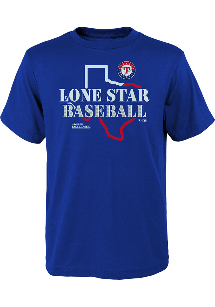 Texas Rangers Youth BLUE 2023 WS Part Closer Short Sleeve Tee