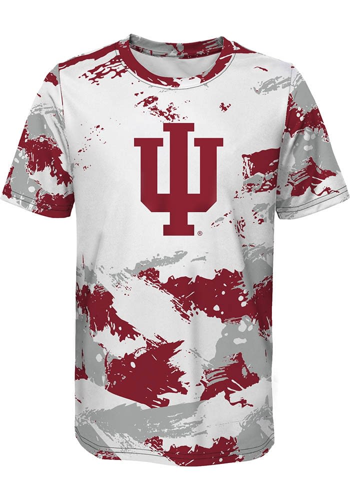 Youth CARDINAL Indiana Hoosiers Short Sleeve Cross Pattern T-Shirt ...