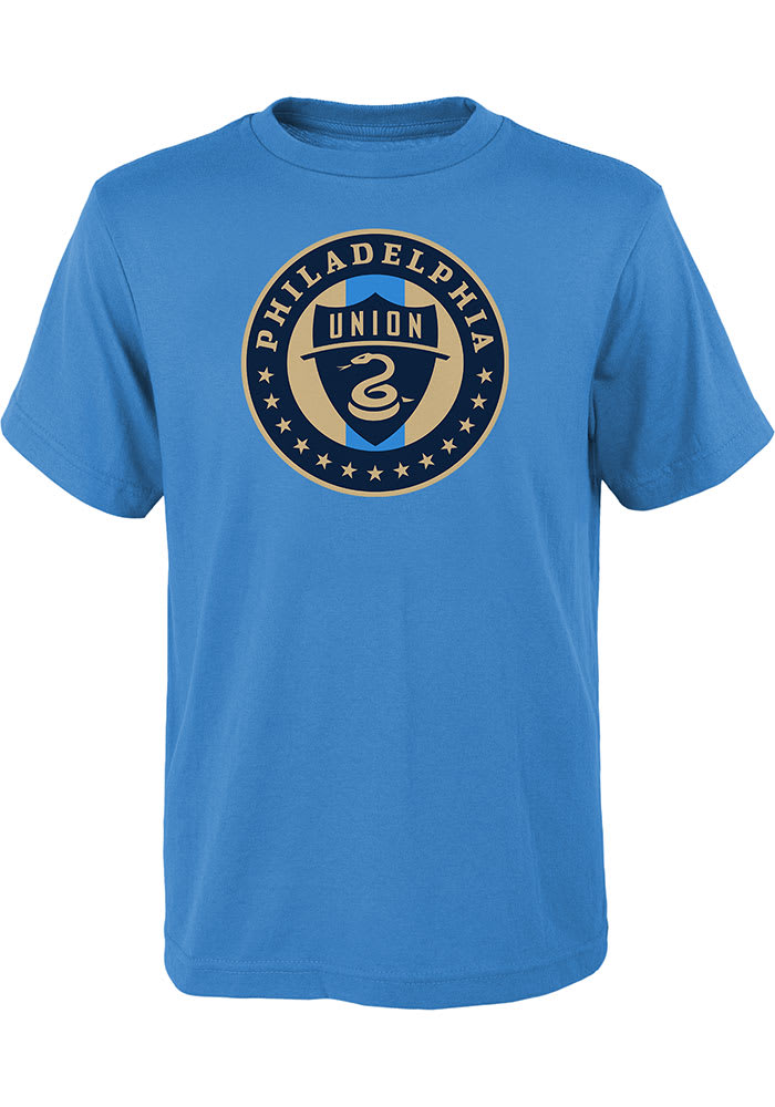 Philadelphia Union Youth LIGHT BLUE Primary Logo Short Sleeve Tee ...