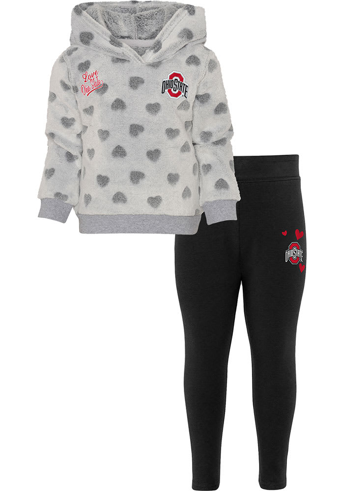 Toddler Girls HEATHERGREY Ohio State Buckeyes Heart 2 Heart Top and ...