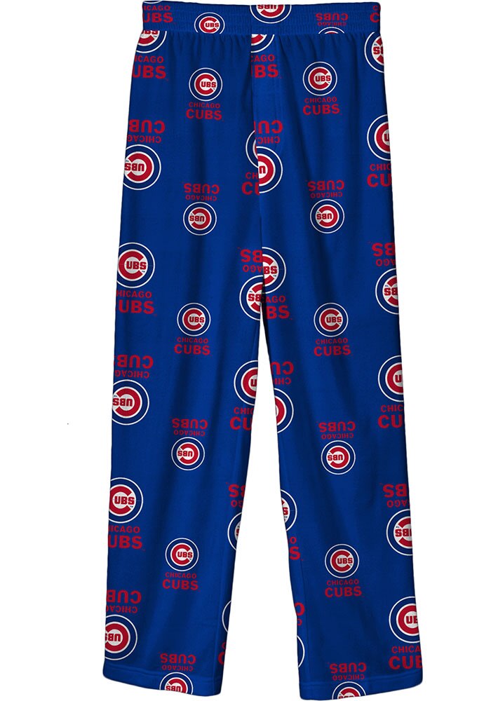Chicago Cubs BLUE Youth All Over Print Pajamas - 133420716