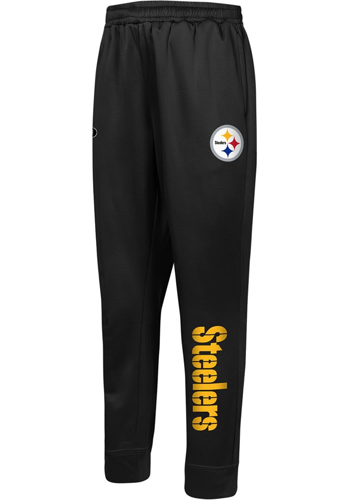 Pittsburgh Steelers Mens BLACK Side Line Track Pants - 133426322