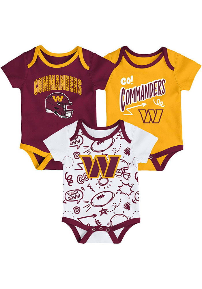 Washington Commanders Baby MAROON All Day Play One Piece Set - 133428051