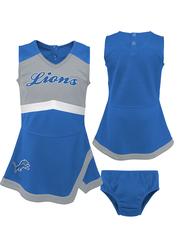 Detroit Lions Toddler Girls BLUE Cheer Captain Design Sets Cheer Dress ...