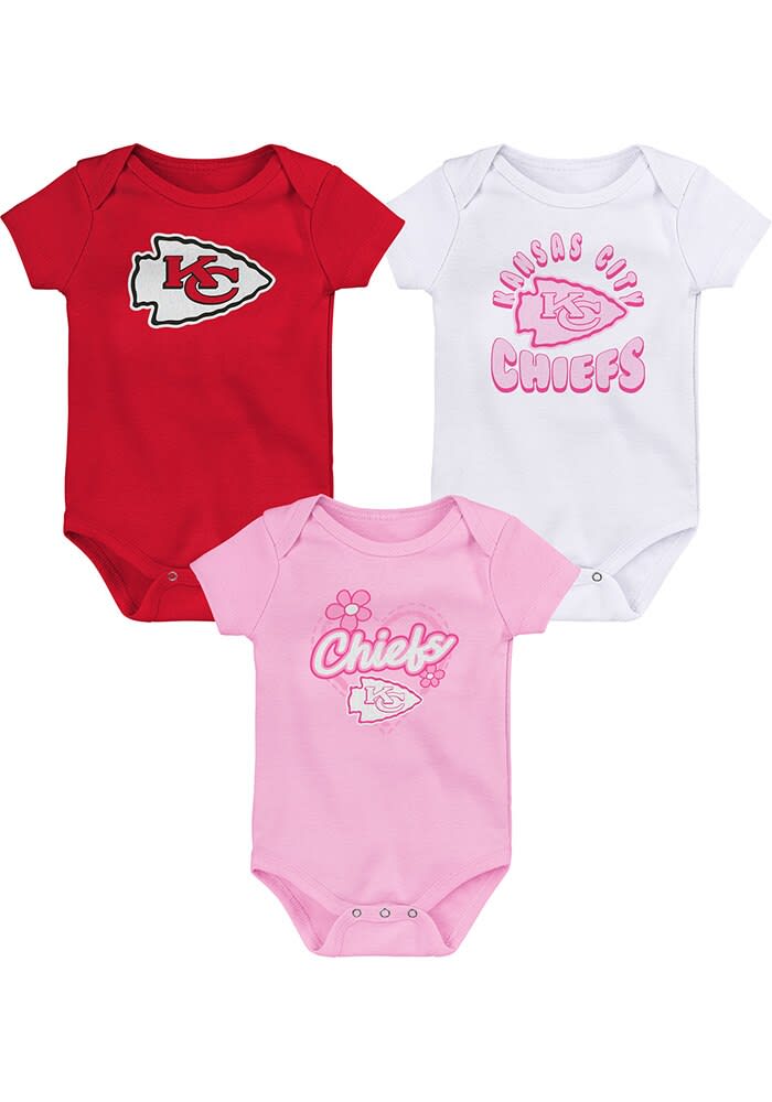 Kansas City Chiefs Baby PINK Play All Day One Piece Set - 133431759