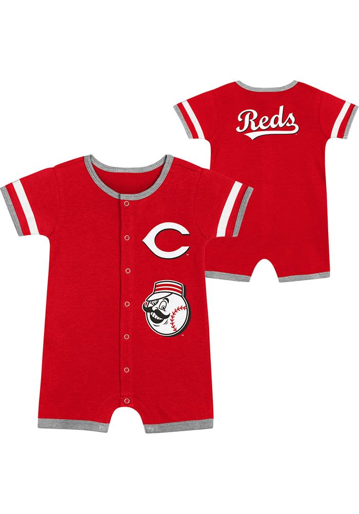 Cincinnati Reds Cincinnati Reds Red Baby Double Hit One Piece - 133438133