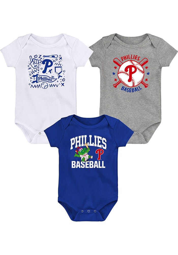 Philadelphia Phillies Baby Red Batter Up Newborn One Piece Set - 133439110