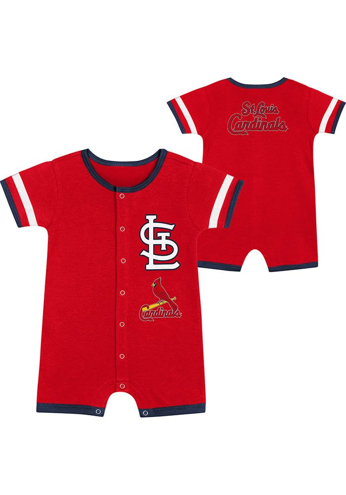 STL Cardinals St Louis Cardinals Red Baby Double Hit One Piece - 133439549