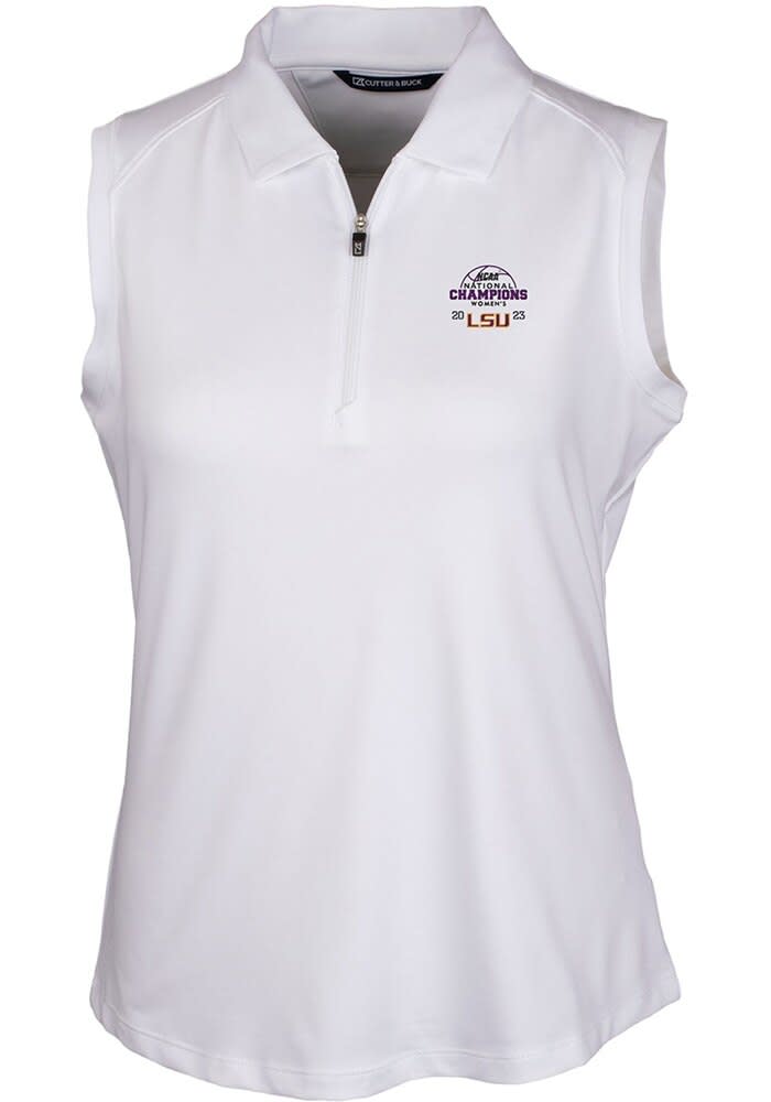 LSU Tigers Cutter and Buck Womens White 2023 Womens National Champions ...