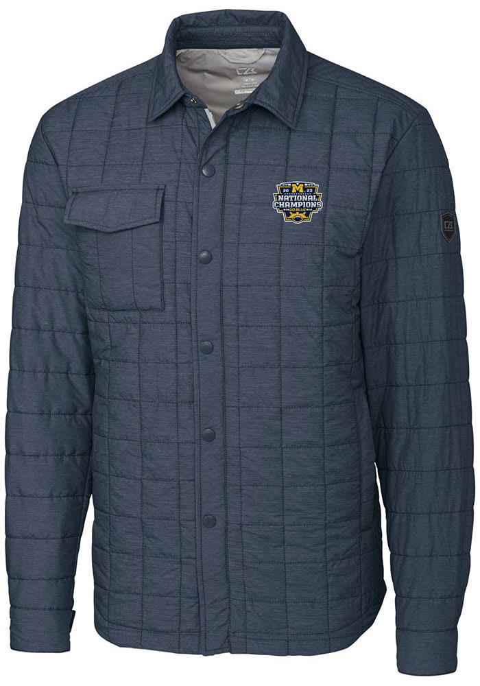 Cutter and Buck Michigan Wolverines Mens GREY 2023 College Football ...