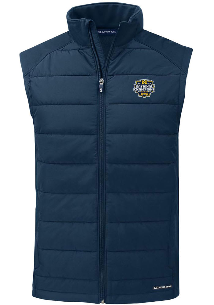 Cutter and Buck Michigan Wolverines Mens BLUE 2023 College Football ...