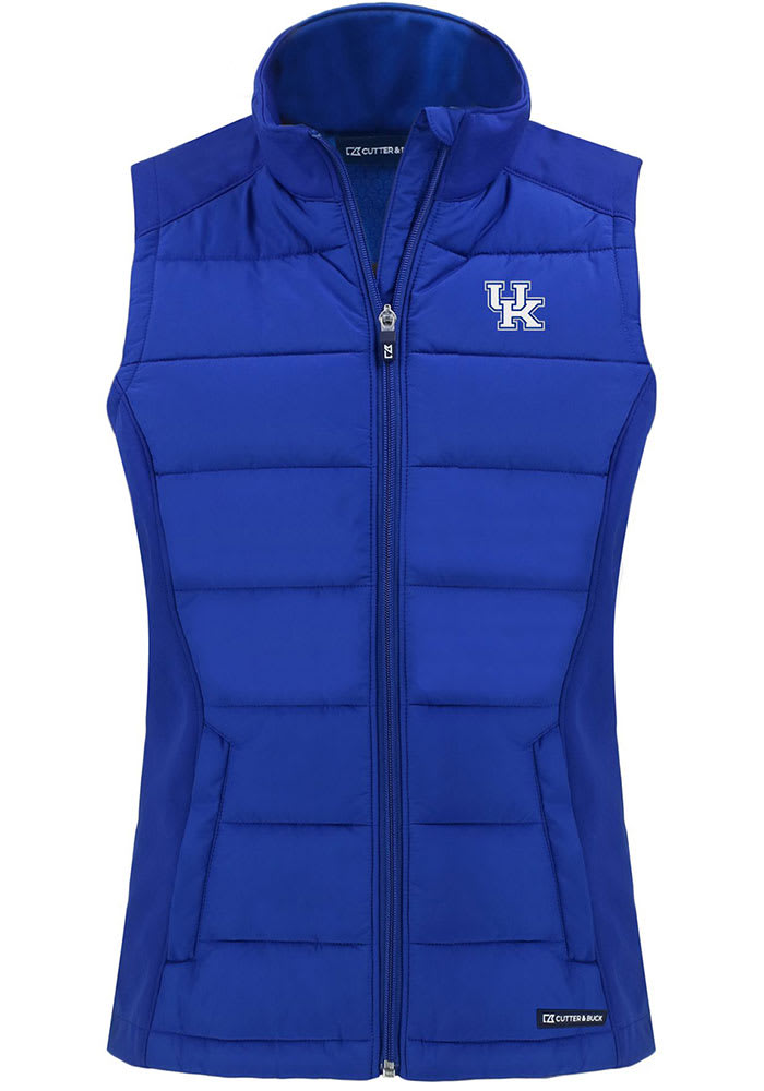 Kentucky Wildcats Cutter and Buck Womens BLUE Evoke Sleeveless Jacket ...
