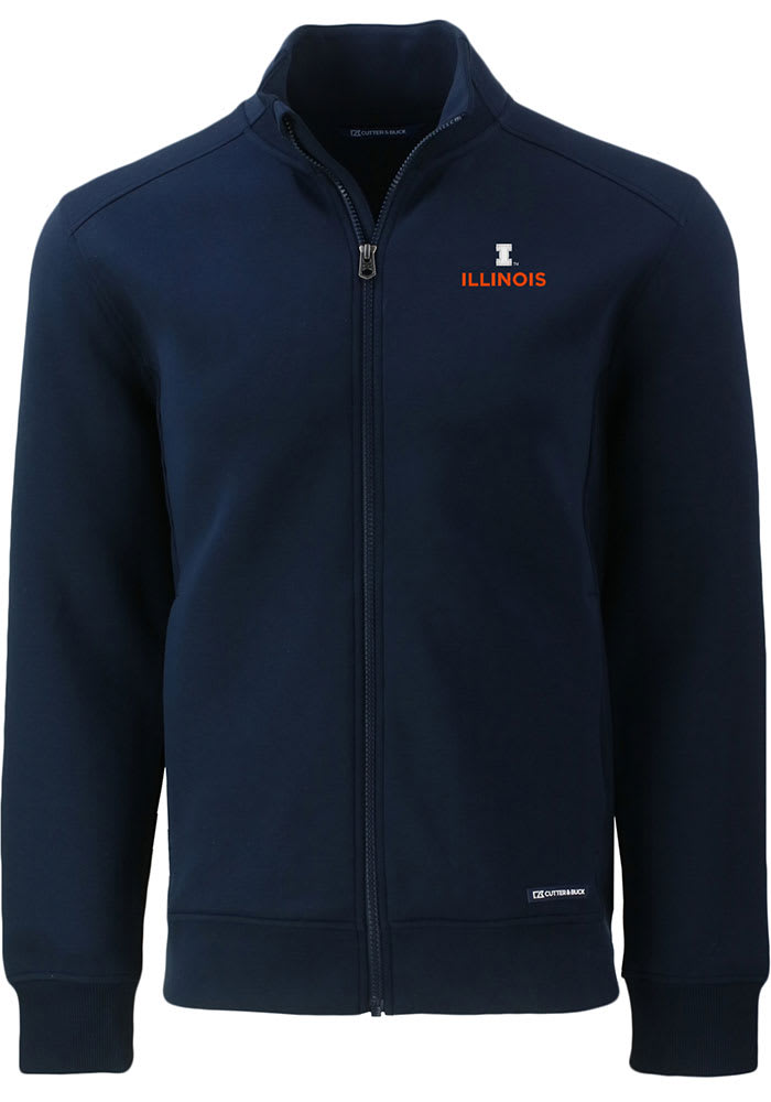 Cutter and Buck Illinois Fighting Illini Mens NAVY Roam Light Weight ...