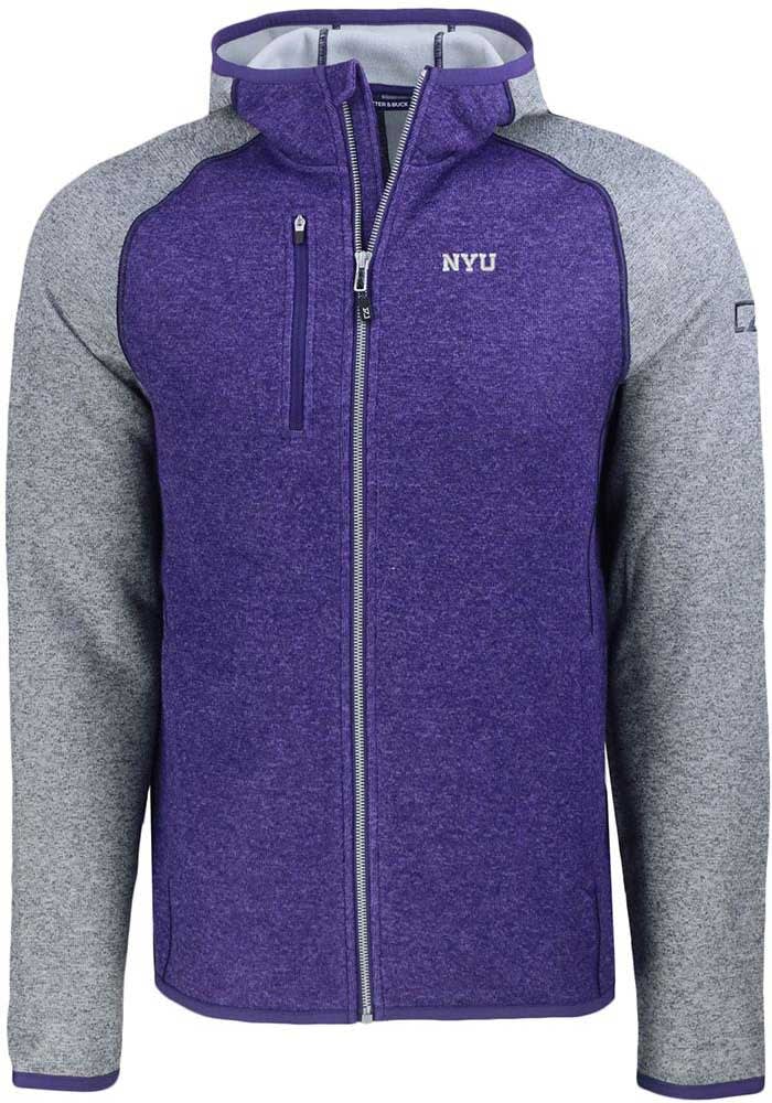 Cutter and Buck NYU Violets Mens Mainsail Light Weight Jacket - PURPLE