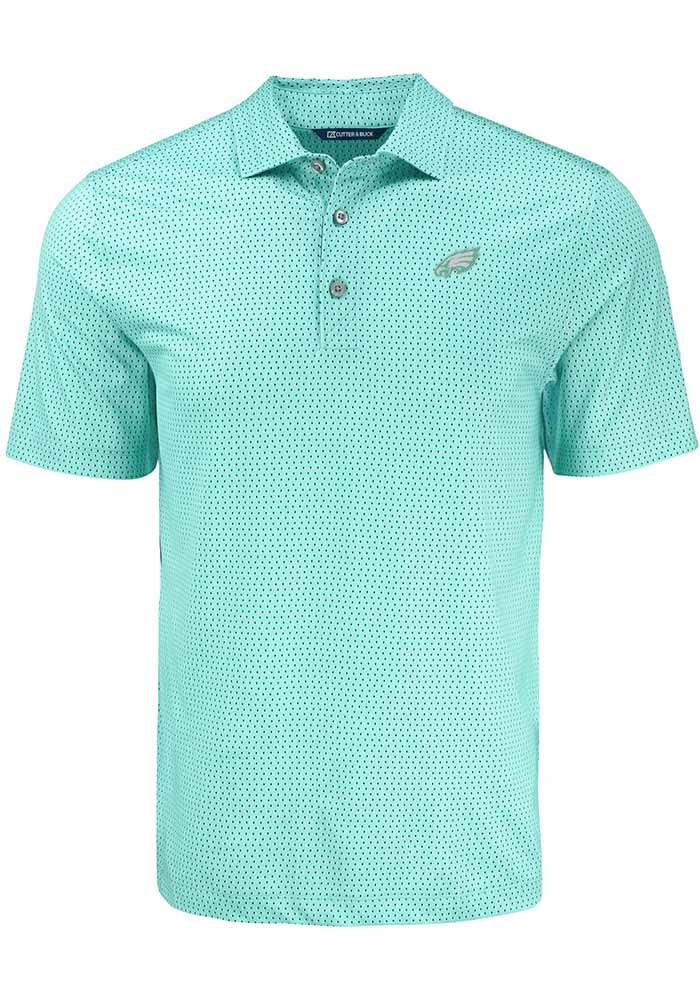 Cutter and Buck Philadelphia Eagles Mens Mono Pike Shadow Check MINT ...