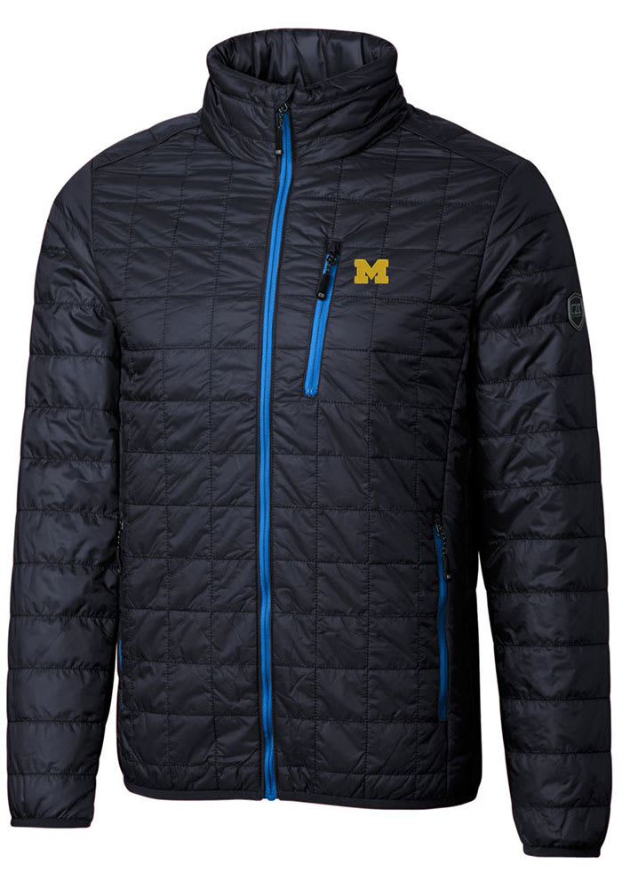 Cutter and Buck Mens DARKNAVY Michigan Wolverines Rainier PrimaLoft ...