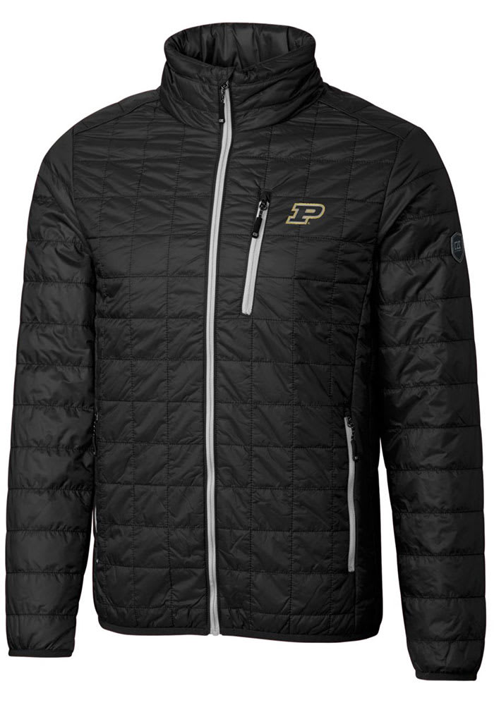 Cutter and Buck Mens BLACK Purdue Boilermakers Rainier PrimaLoft Puffer ...