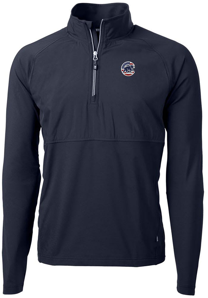 Cutter and Buck Chicago Cubs Adapt Eco Knit Pullover - Navy Blue
