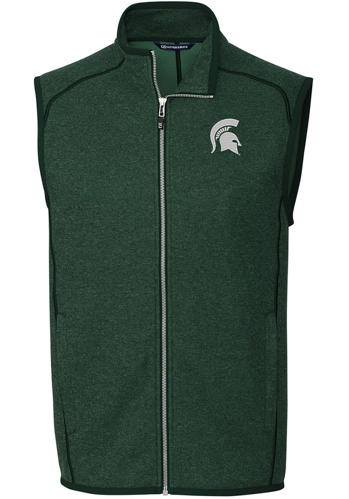 Cutter and Buck Michigan State Spartans Mens GREEN Mainsail Vest - 13493873