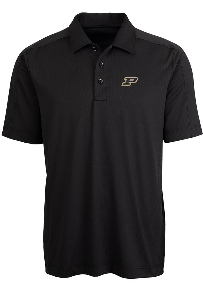 Cutter and Buck Purdue Boilermakers Mens Prospect BLACK Short Sleeve ...