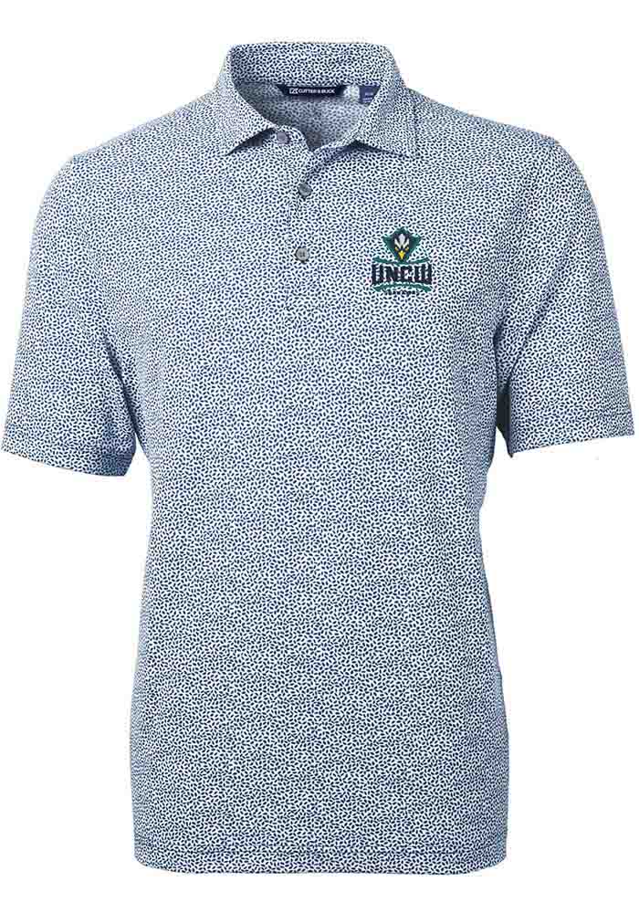 Cutter and Buck UNCW Seahawks Mens Virtue Eco Pique Botanical NAVY ...