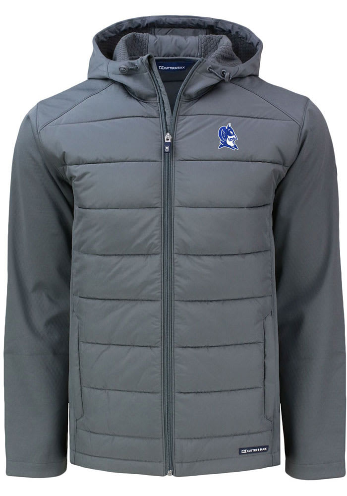 Cutter and Buck Duke Blue Devils Mens ELEMENTAL GREY Devil Head Evoke ...