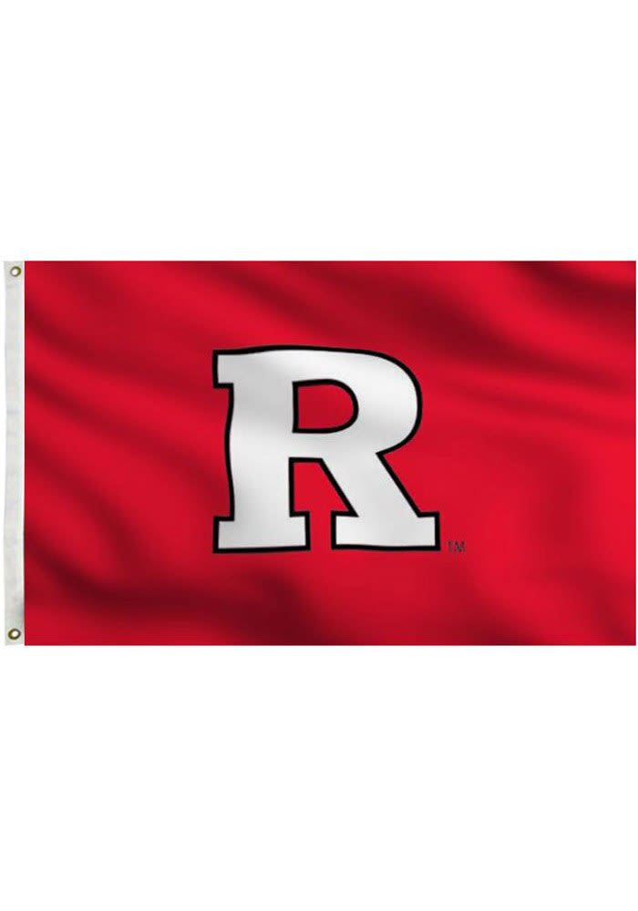 Rutgers Scarlet Knights Red 3x5 Red Grommet Applique Flag - 3562378