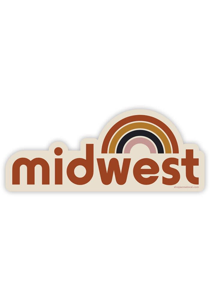 RALLY Souvenir | RALLY Stickers Midwest Vintage Rainbow - Brown