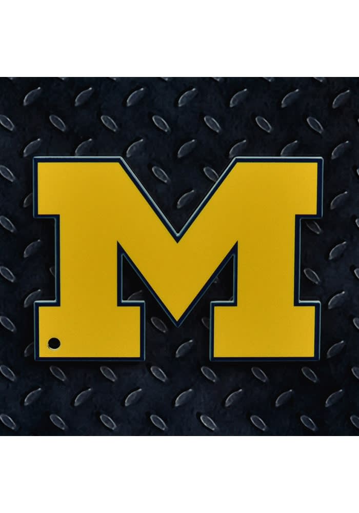 YELLOW Michigan Wolverines Steel Logo Magnet - 1360007
