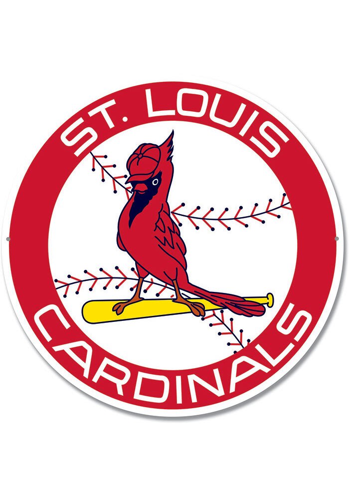 St Louis Cardinals 12 Steel Circle Logo Sign Red - 1360186