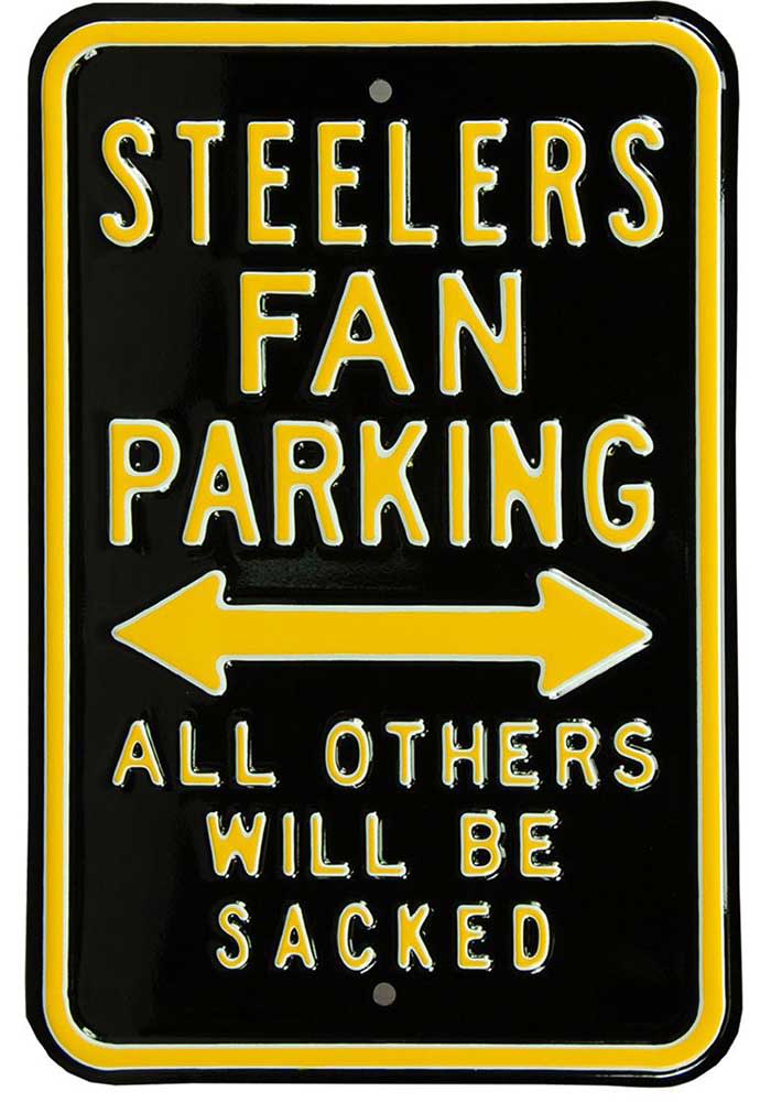 Pittsburgh Steelers Sacked Parking Sign BLACK - 1360354