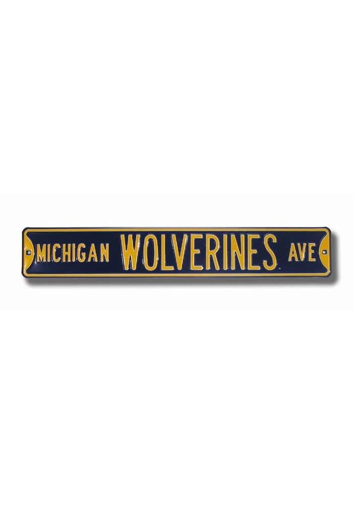 Michigan Wolverines NAVY/MAIZE Ave Street Sign - 13610005