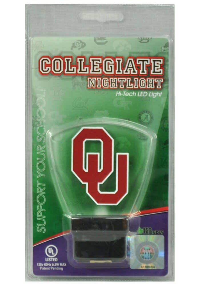 Oklahoma Sooners CLEAR LED Illuminated Night Light - 1361005