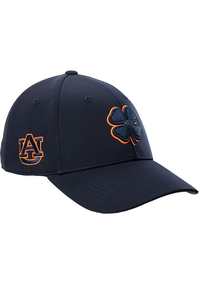 Auburn Tigers Mens Phenom NAVY Black Clover Flex Hat - 13790075