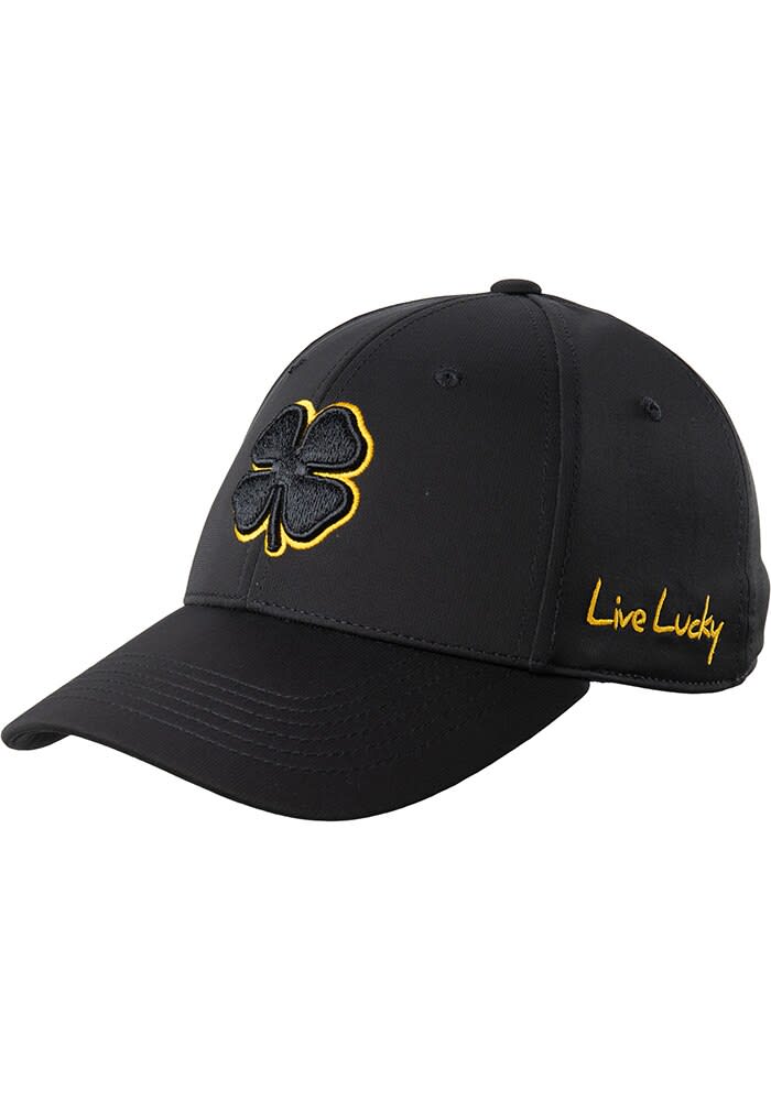 Wichita State Shockers Mens Phenom BLACK Black Clover Flex Hat - 13790102