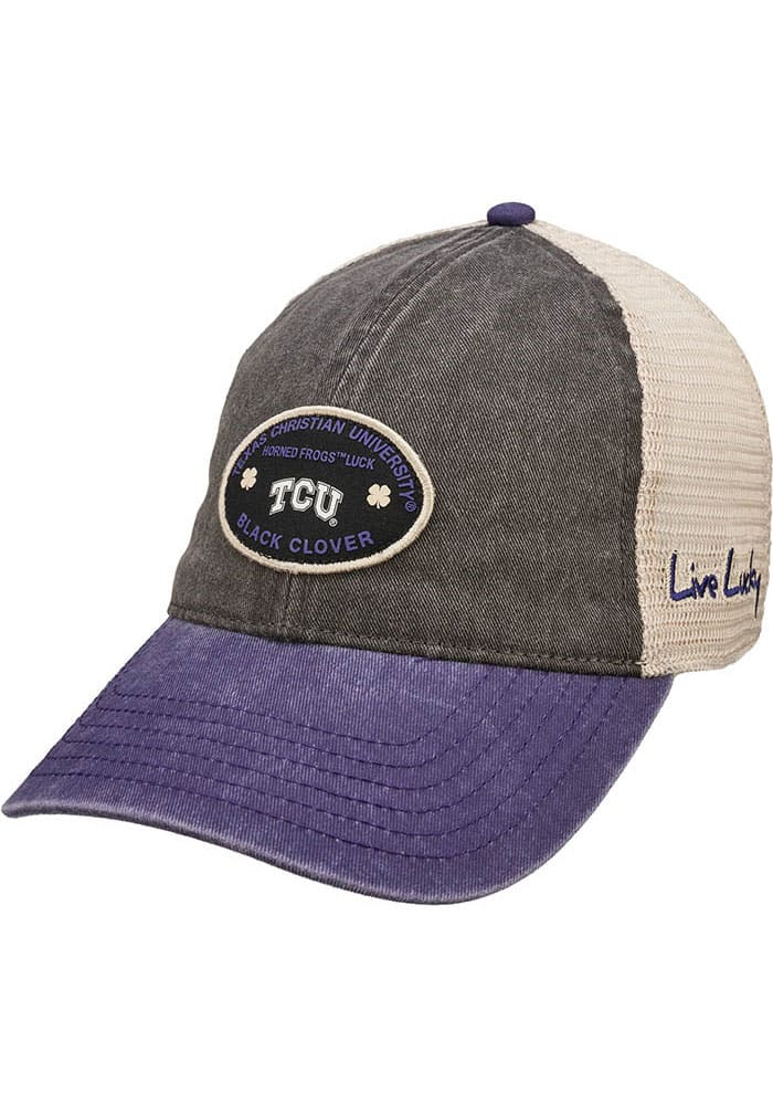 Black Clover TCU Horned Frogs BLACK The Retro Adjustable Hat - 13790202