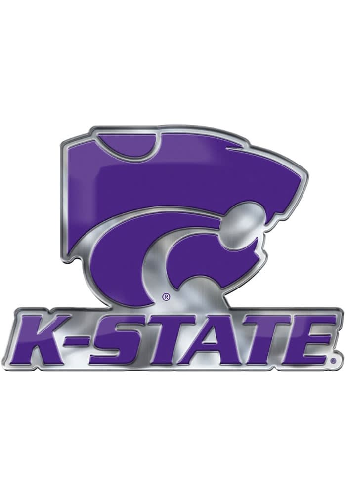 Sports Licensing Solutions K-State Wildcats PURPLE Aluminum Car Emblem ...