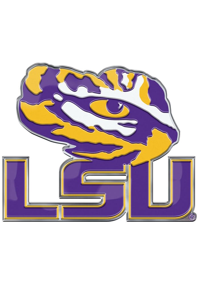LSU Tigers PURPLE Aluminum Car Emblem - 1380435