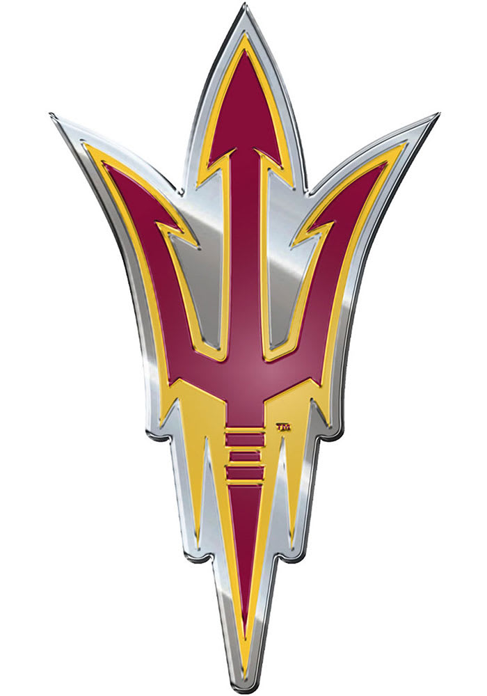 Arizona State Sun Devils MAROON Embossed Car Emblem - 1381218