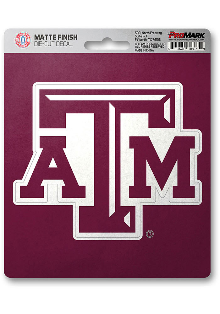 Texas A&M Aggies MAROON Matte Auto Decal - 1381334