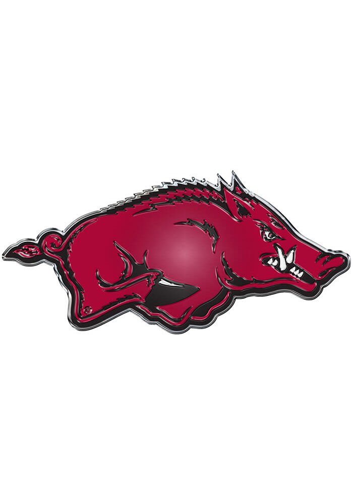 Arkansas Razorbacks Red Color Auto Car Emblem - 1381431