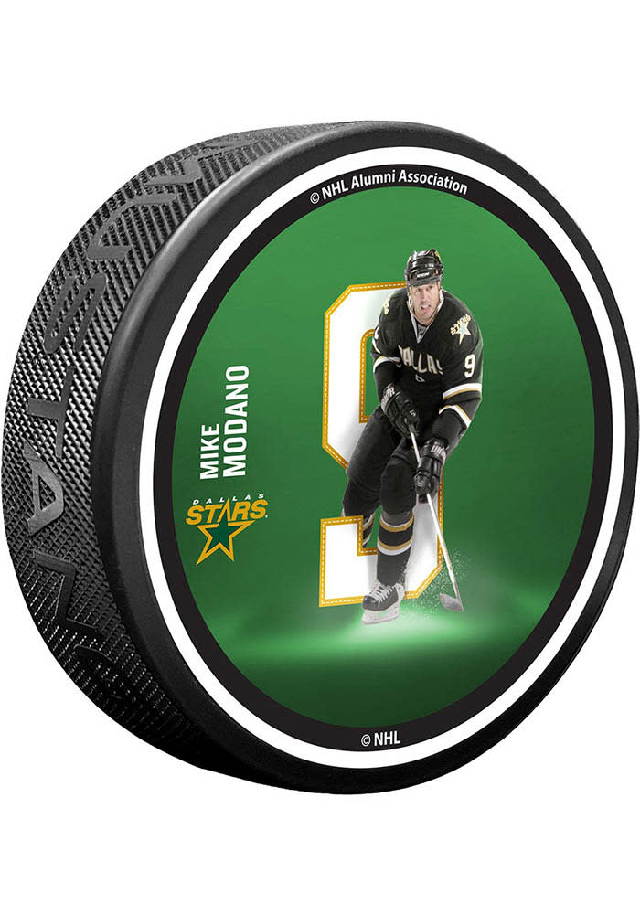 Dallas Stars GREEN Mike Modano Breakout Hockey Puck - 1381585