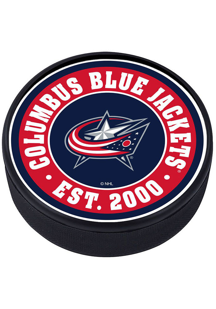 Columbus Blue Jackets BLACK Established Textured Hockey Puck - 13820034