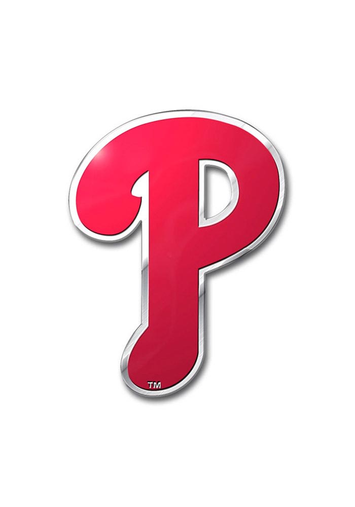 Philadelphia Phillies Red Red Letter Shaped Car Emblem - 1385332