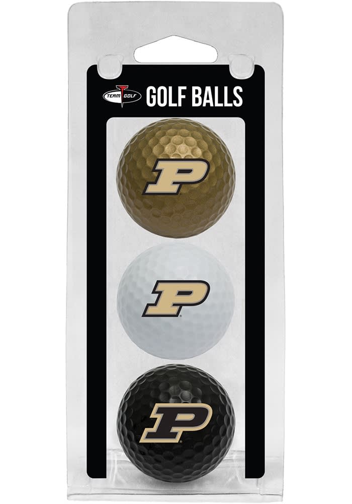 Purdue Boilermakers BLACK 3 Pack Golf Balls - 13910418