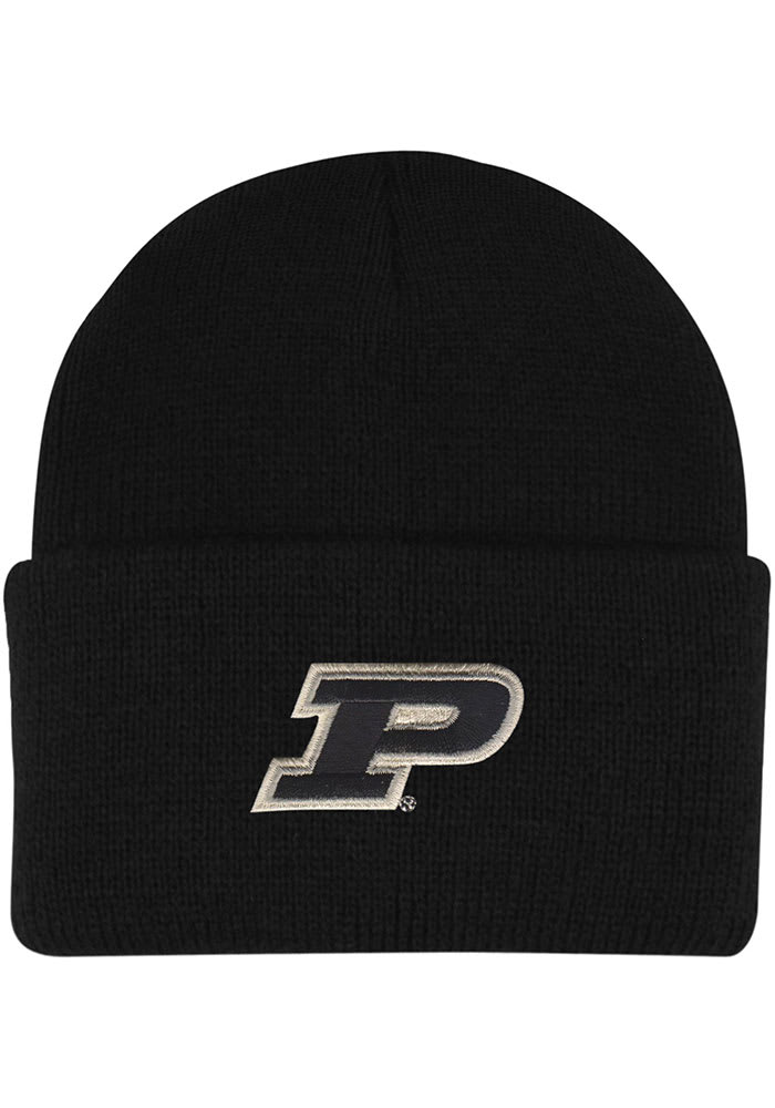 LogoFit Purdue Boilermakers Northpole Beanie Baby Knit Hat - BLACK