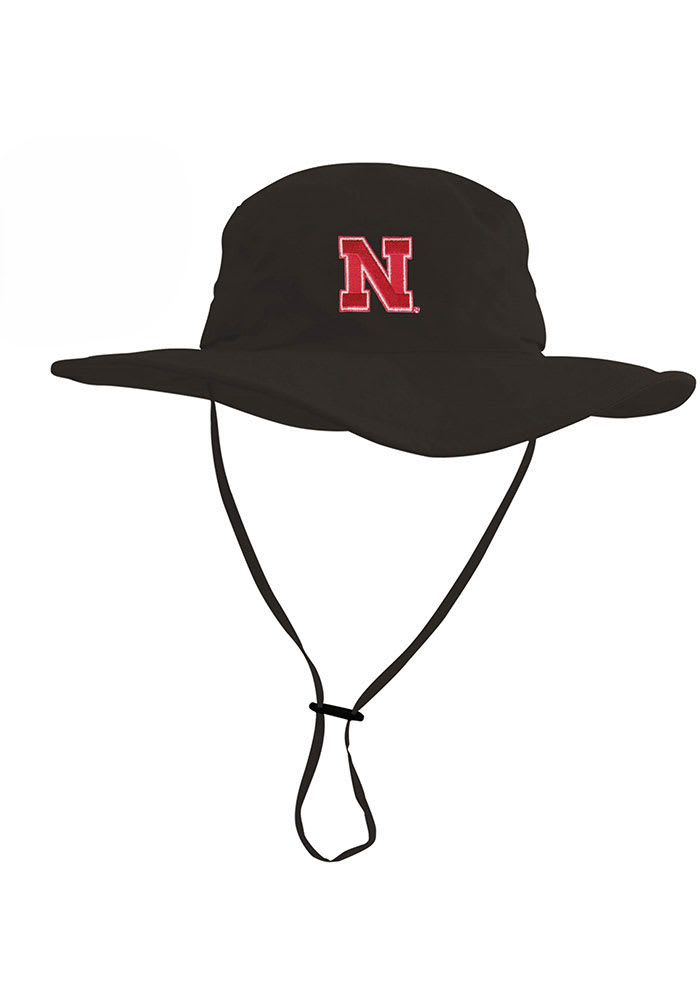 LogoFit Nebraska Cornhuskers BLACK Boonie Bucket Hat - 13920589
