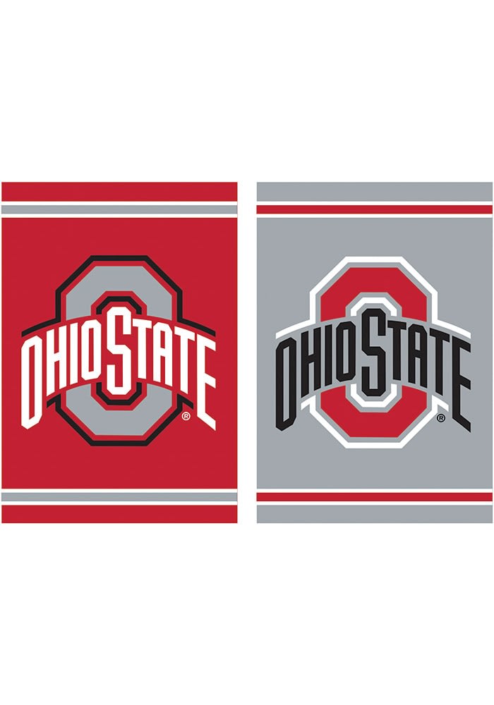 Ohio State Buckeyes Red Embossed Suede Garden Flag - 14100050