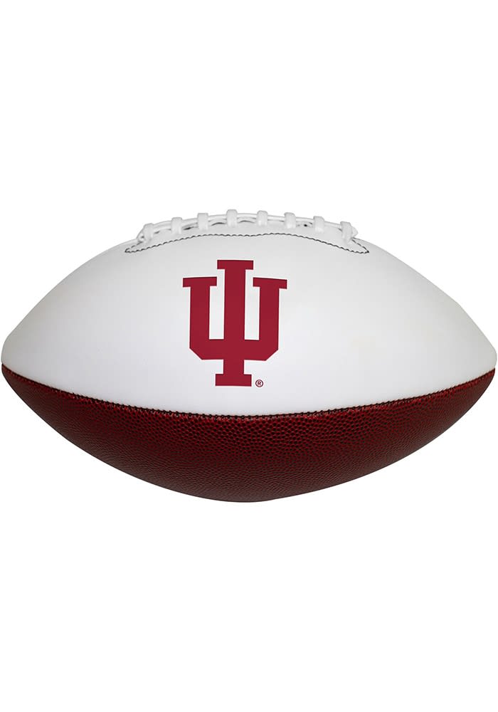 Logo Brands Indiana Hoosiers White Official Size Autograph Football ...
