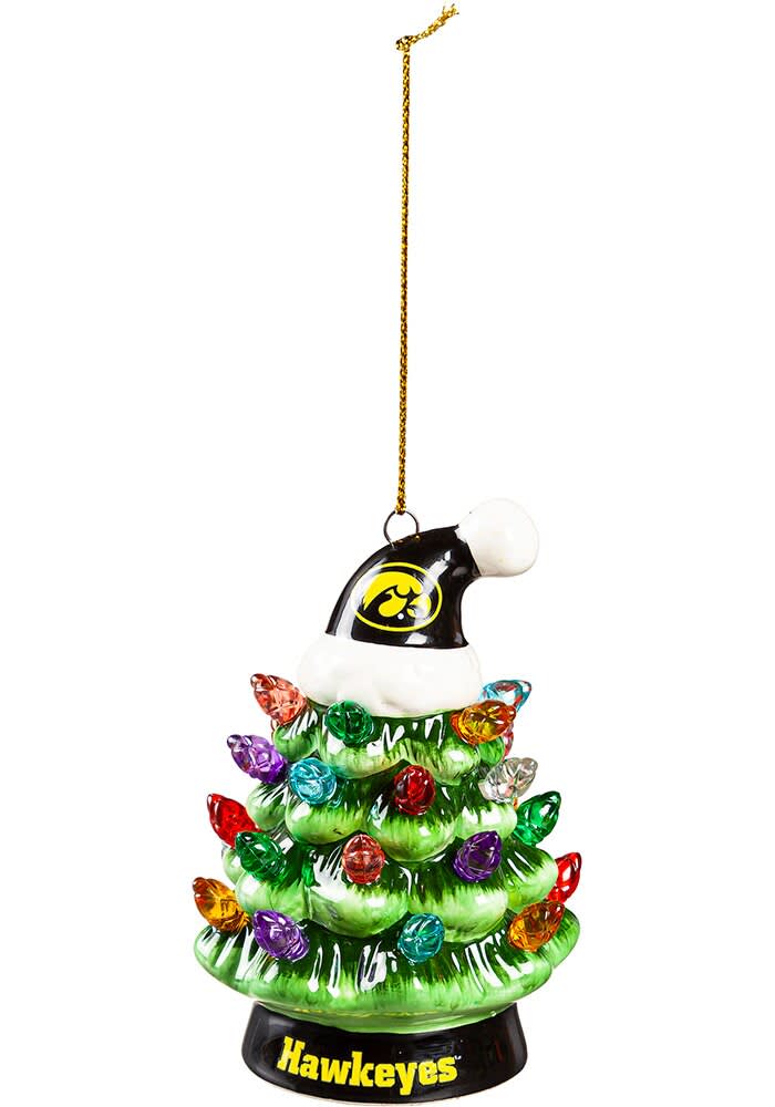 Iowa Hawkeyes GREEN LED Light Up Tree Decor - 14120421